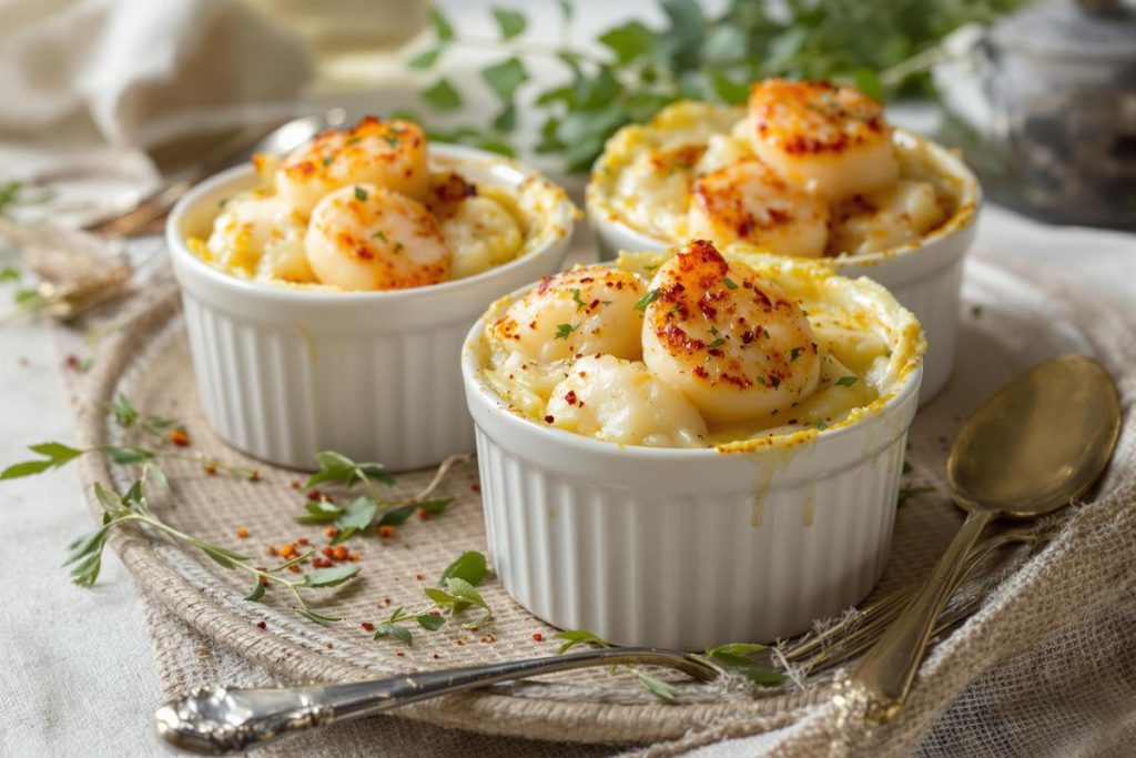 Comment réaliser une cassolette de Saint-Jacques et crevettes ...